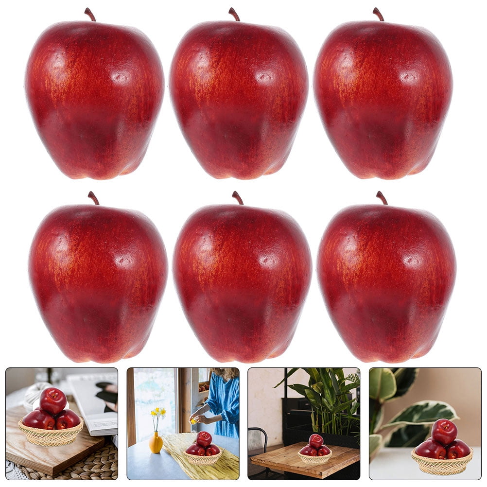 3pcs Simulation Red Delicious Models Fake Fruits Photo Props for Fruit ...