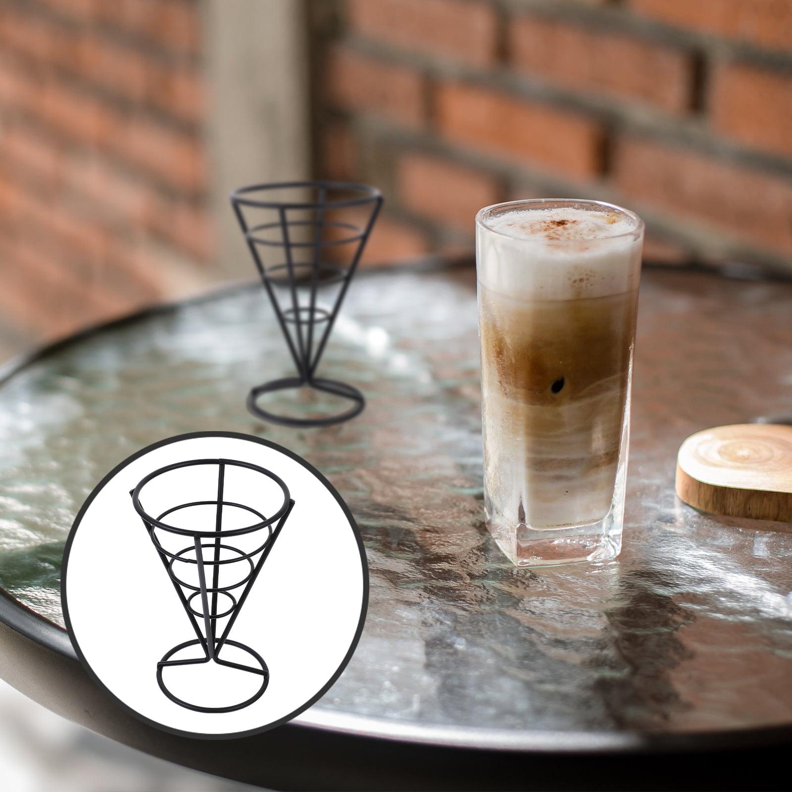 SEWCHICS French Fries Cone Holder Black 3Pcs - Walmart.com