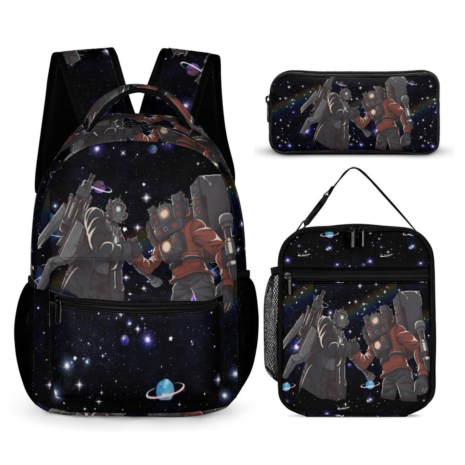 3pcs Sk_ibi_di To-ilet Backpack Set, Large Capacity Double Backpack ...