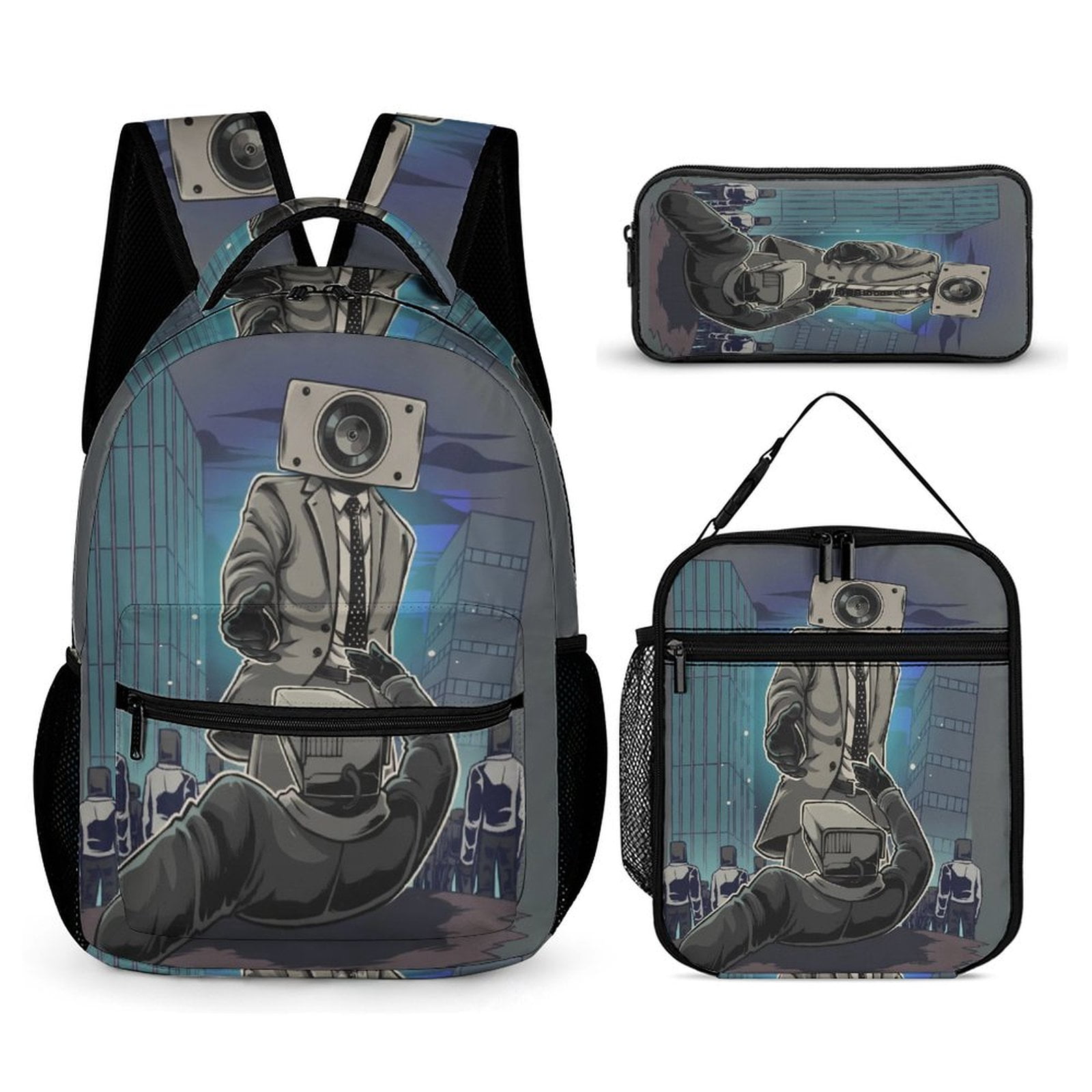 3pcs Ski-bidi Funny Toilet Backpack Set, Multi-functional Laptop Bag ...
