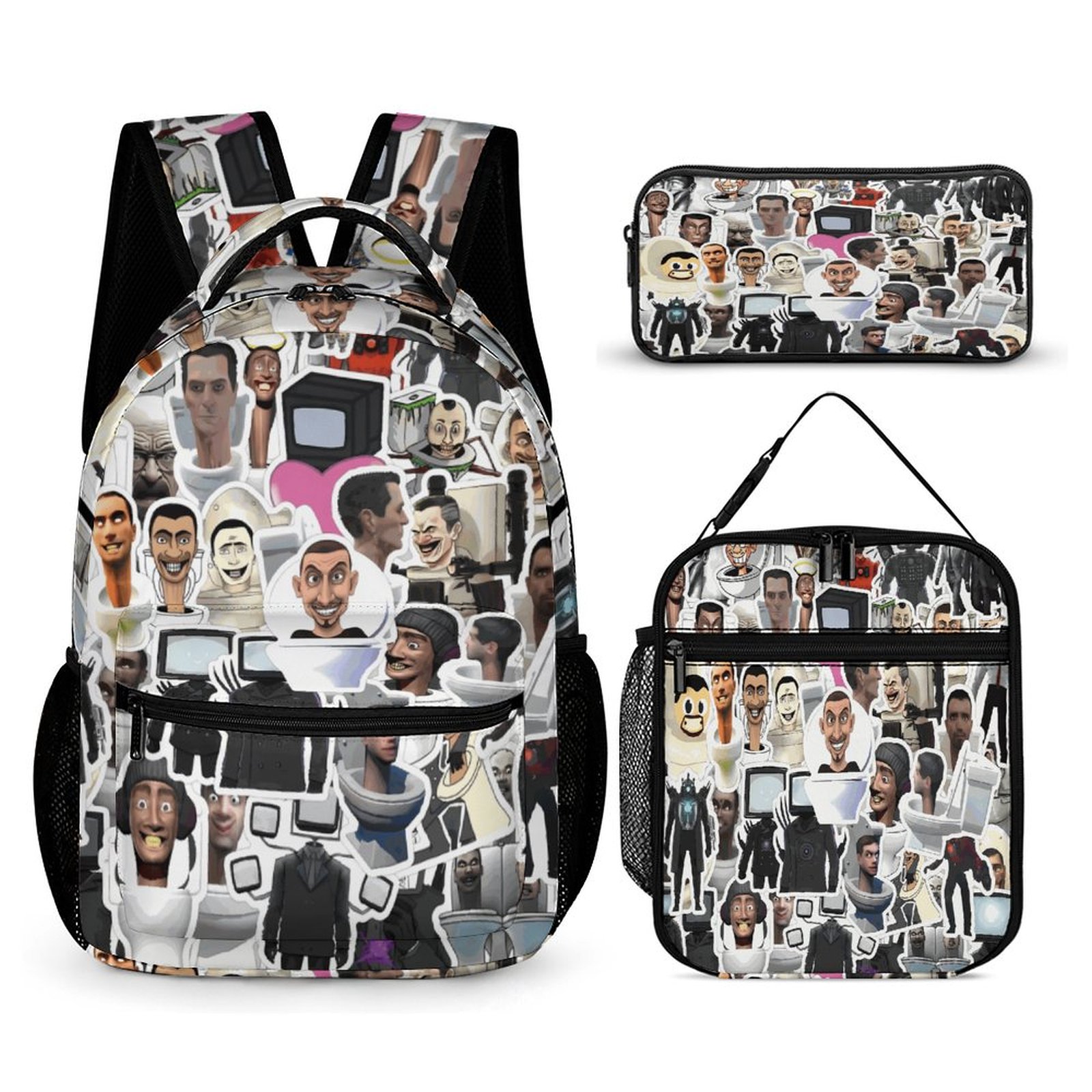 3pcs Ski-bidi Funny Toilet Backpack Set, Multi-functional Laptop Bag ...