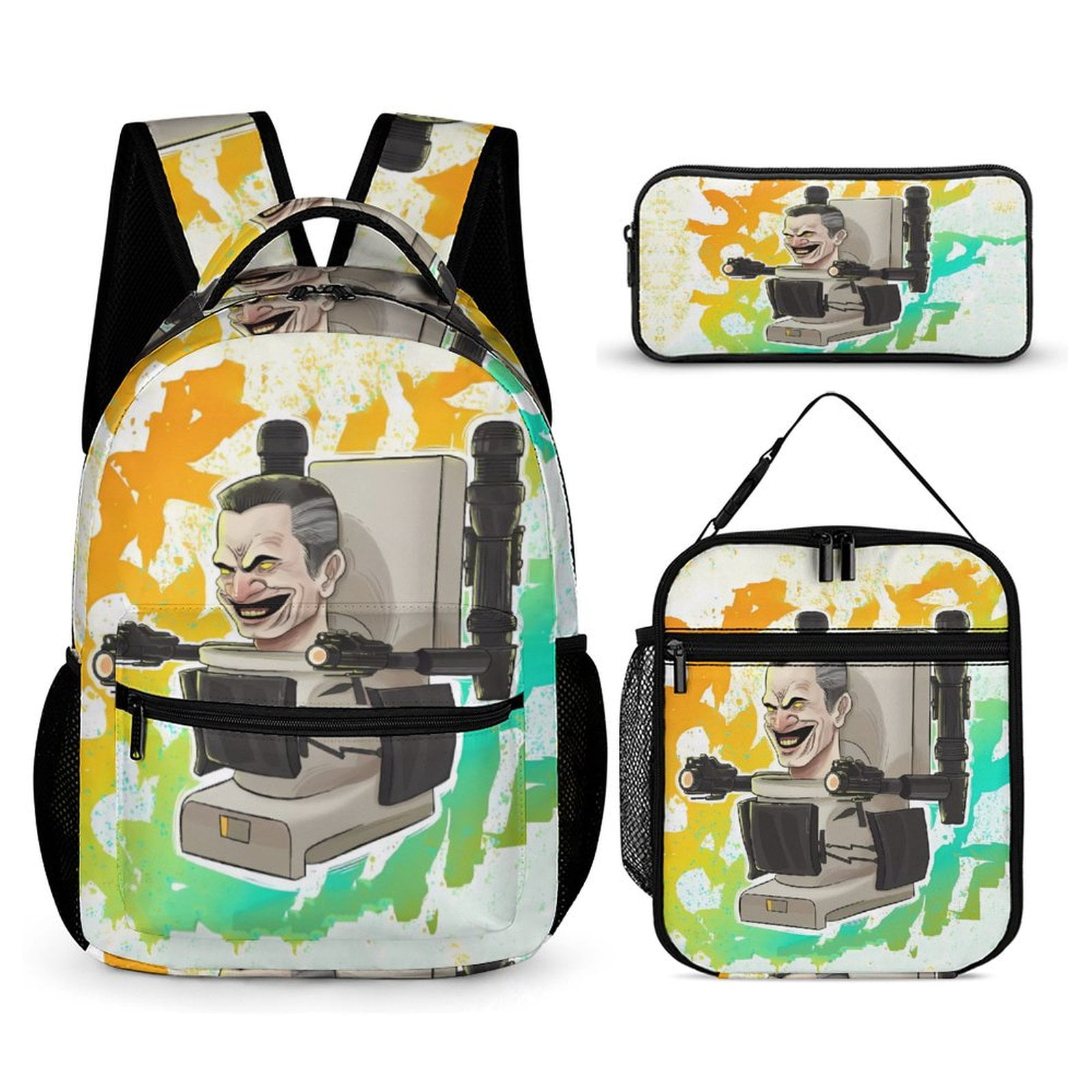 3pcs Ski-bidi Funny Toilet Backpack Set, Multi-functional Laptop Bag ...