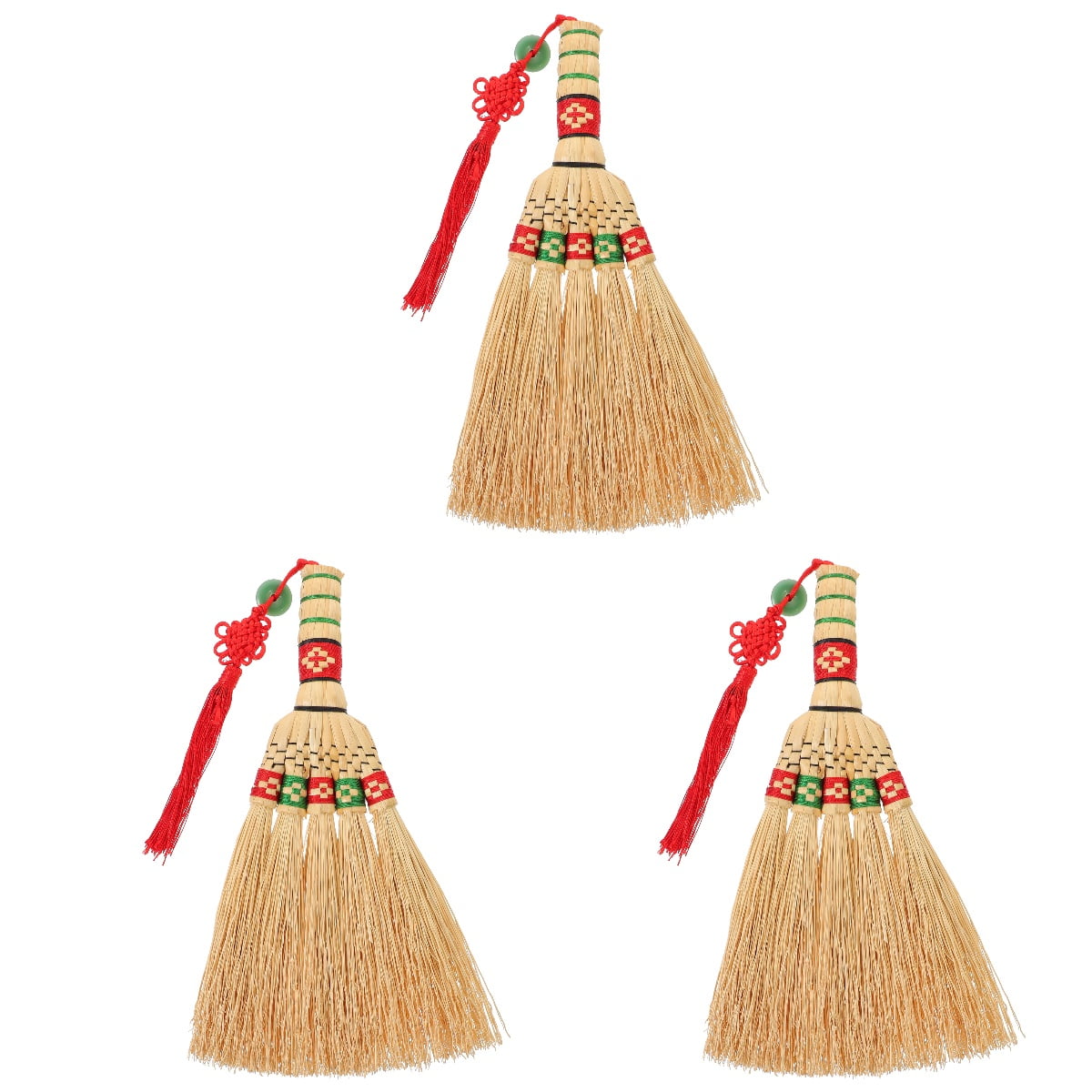 3pcs Small Broom Straw Broom Chinese Style Desktop Bed Corn Broom Short ...