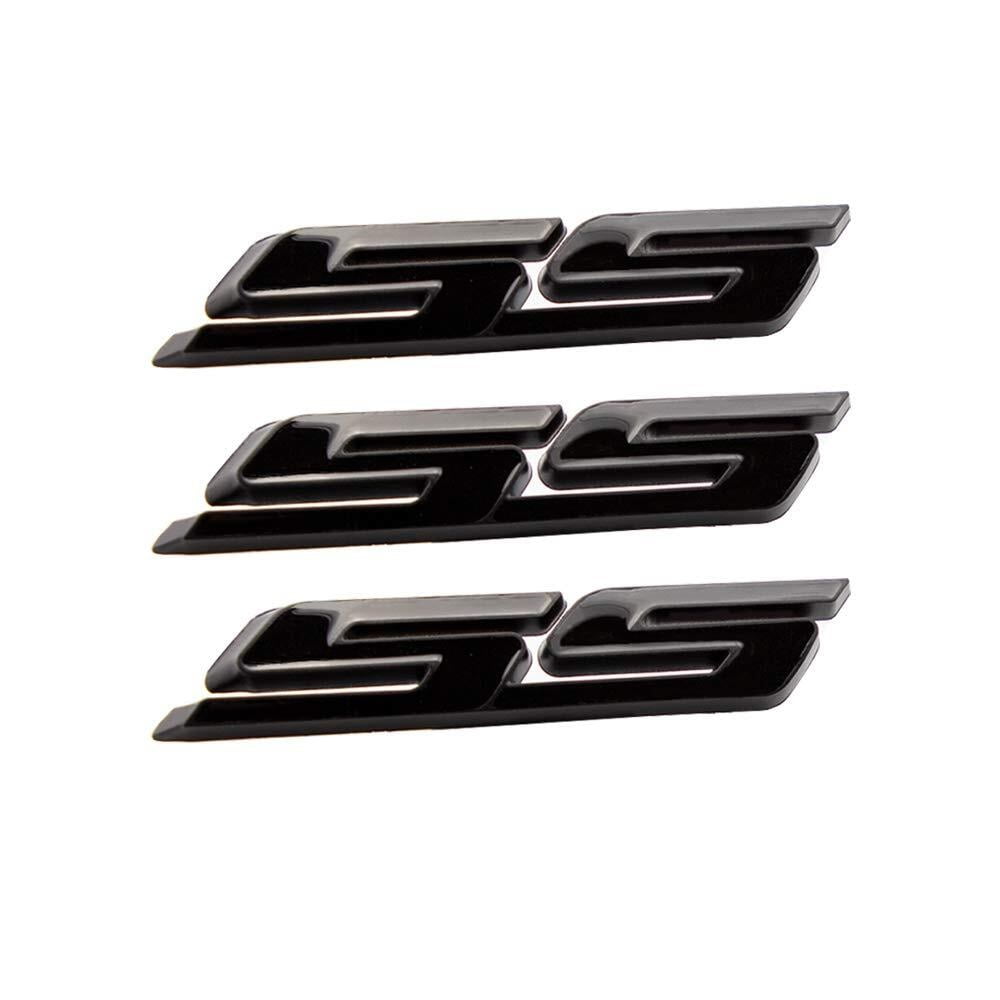 3pcs Small Tilt SS Emblems Auto Trunk Door Fender Bumper Badge Decal 3D ...
