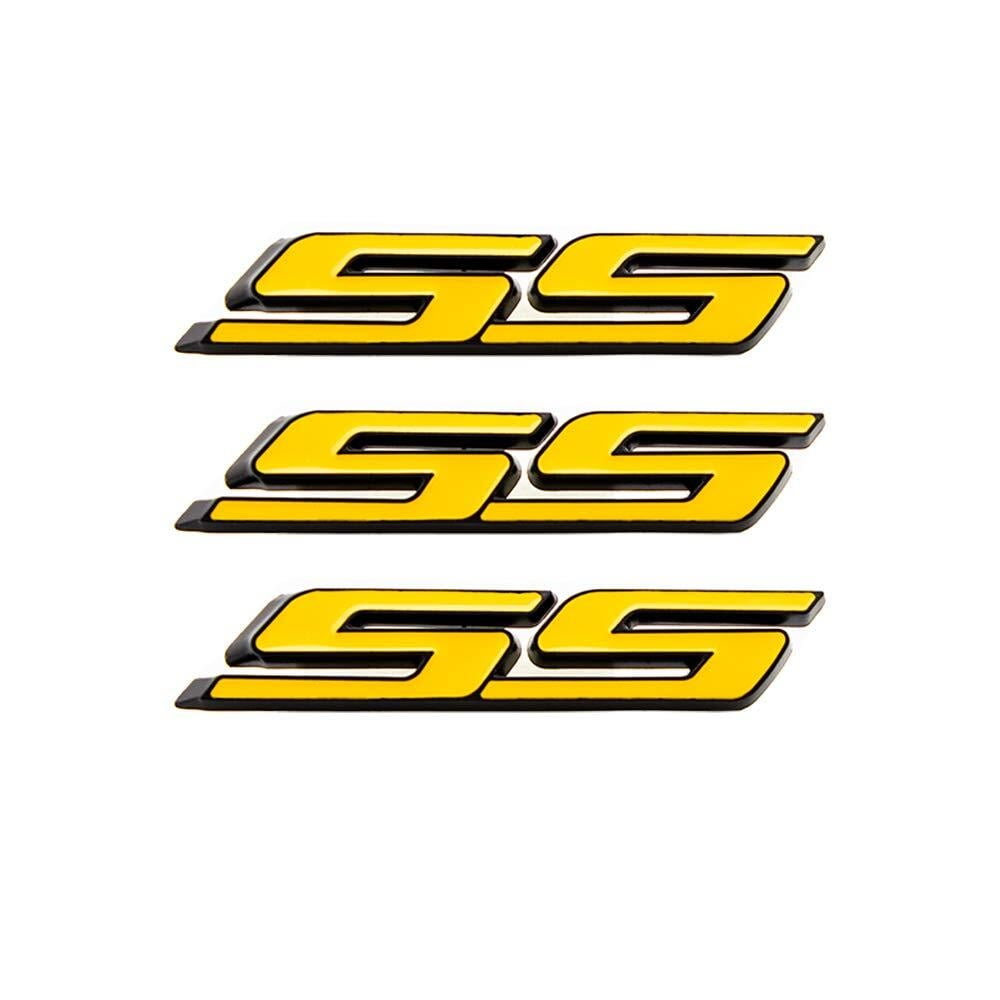 3pcs Small Tilt SS Emblems Auto Trunk Door Fender Bumper Badge Decal 3D ...