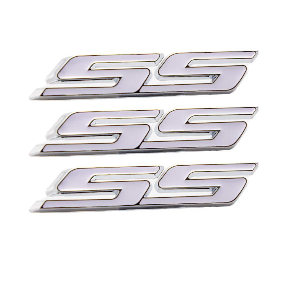 3pcs Small Tilt SS Emblems Auto Trunk Door Fender Bumper Badge Decal 3D ...