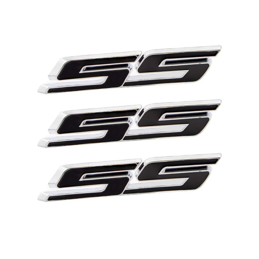 3pcs Small Tilt SS Emblems Auto Trunk Door Fender Bumper Badge Decal 3D ...