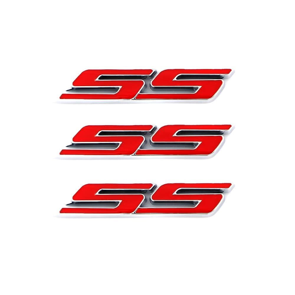 3pcs Small Tilt SS Emblems Auto Trunk Door Fender Bumper Badge Decal 3D ...