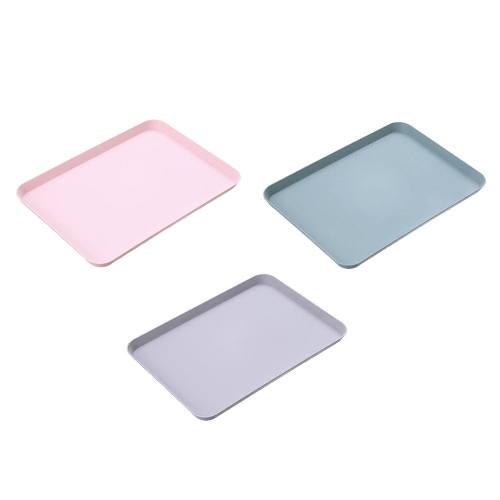 3pcs Snack Serving Plates Restaurant Fast Food Trays Fruits Trays ...