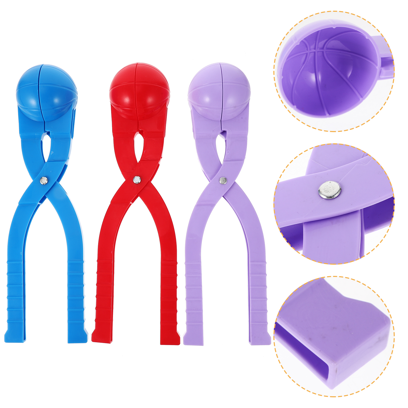 3pcs Snowball Making Tools Children Winter Snow Toys Snowball Clamp ...