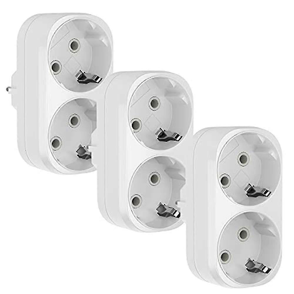 3pcs Socket Adapter, 2 In 1 Double Plug Triple Socket 16a/250v, 3680w ...