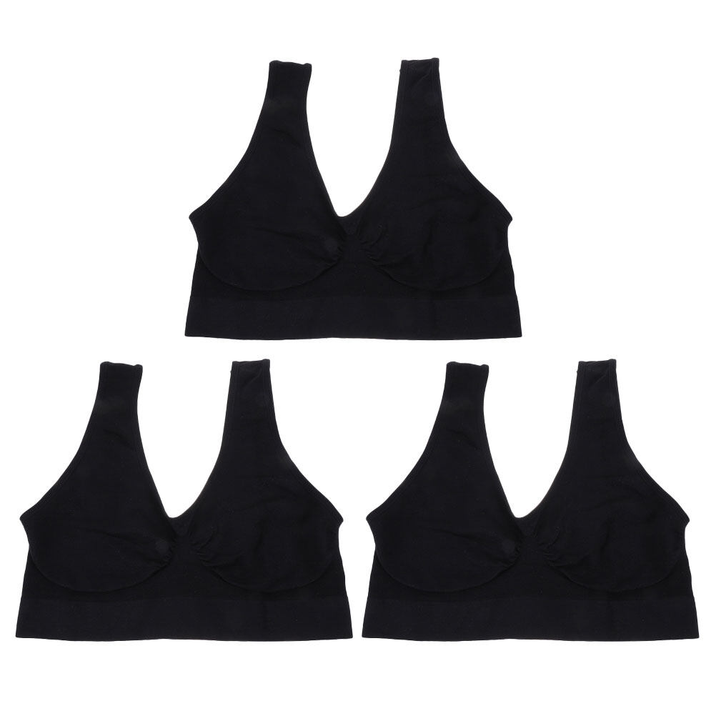 3pcs Sports Bras Wirefree Sports Underwear Yoga Running Bra Fitness ...