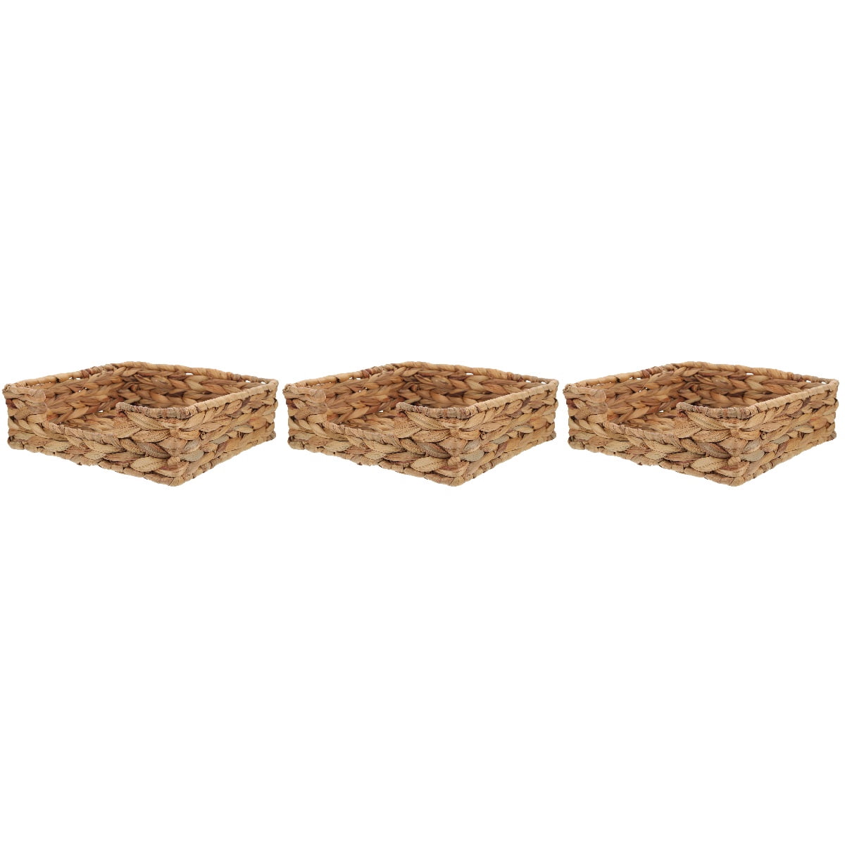 3pcs Square Tissue Storage Basket Woven Basket Tissue Organizer Desktop ...