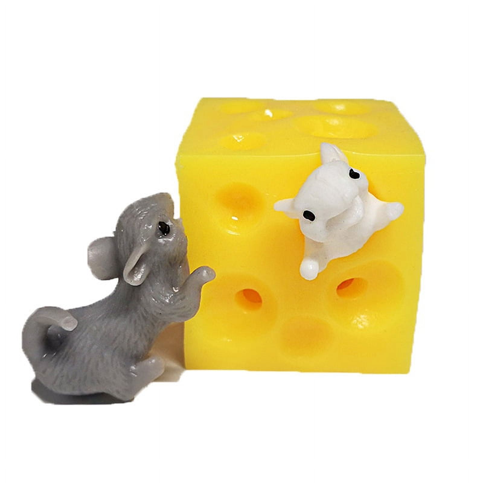 3pcs Squeeze Cheese Fidget Toys Rubber Simulated Cheese With 2 Mini ...