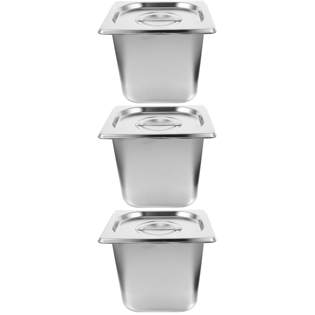 Qiysamall 3pcs Stainless Steel Buffet Pan Rectangle Buffet Dinner ...