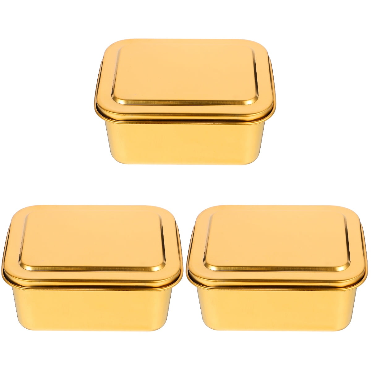 3pcs Stainless Steel Cake Box Dessert Storage Box Portable Bakery Box ...