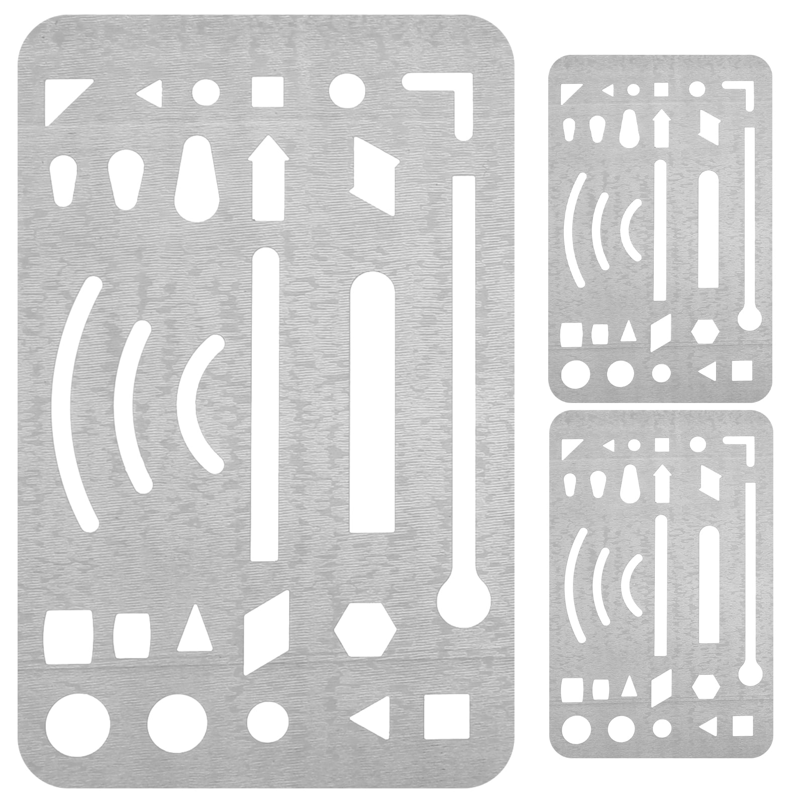 3pcs Stainless Steel Erasing Shield Drawing Templates for Mechanical ...