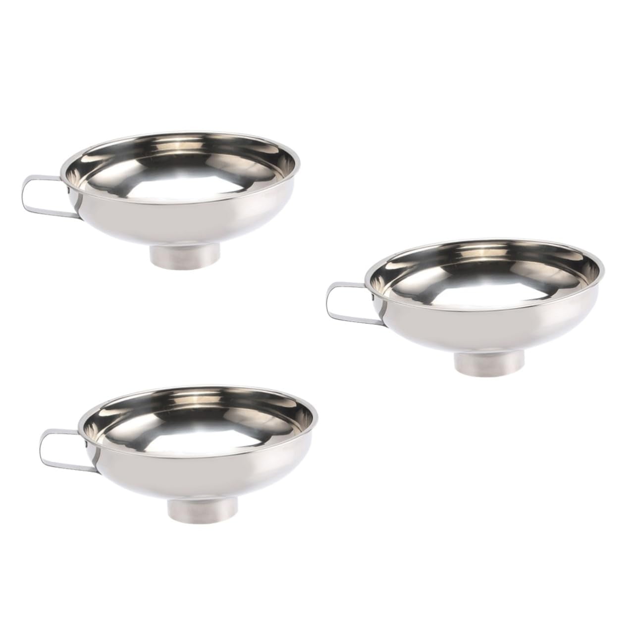 3pcs Stainless Steel Funnel Food Funnel Wide Mouth Funnel Kitchen ...