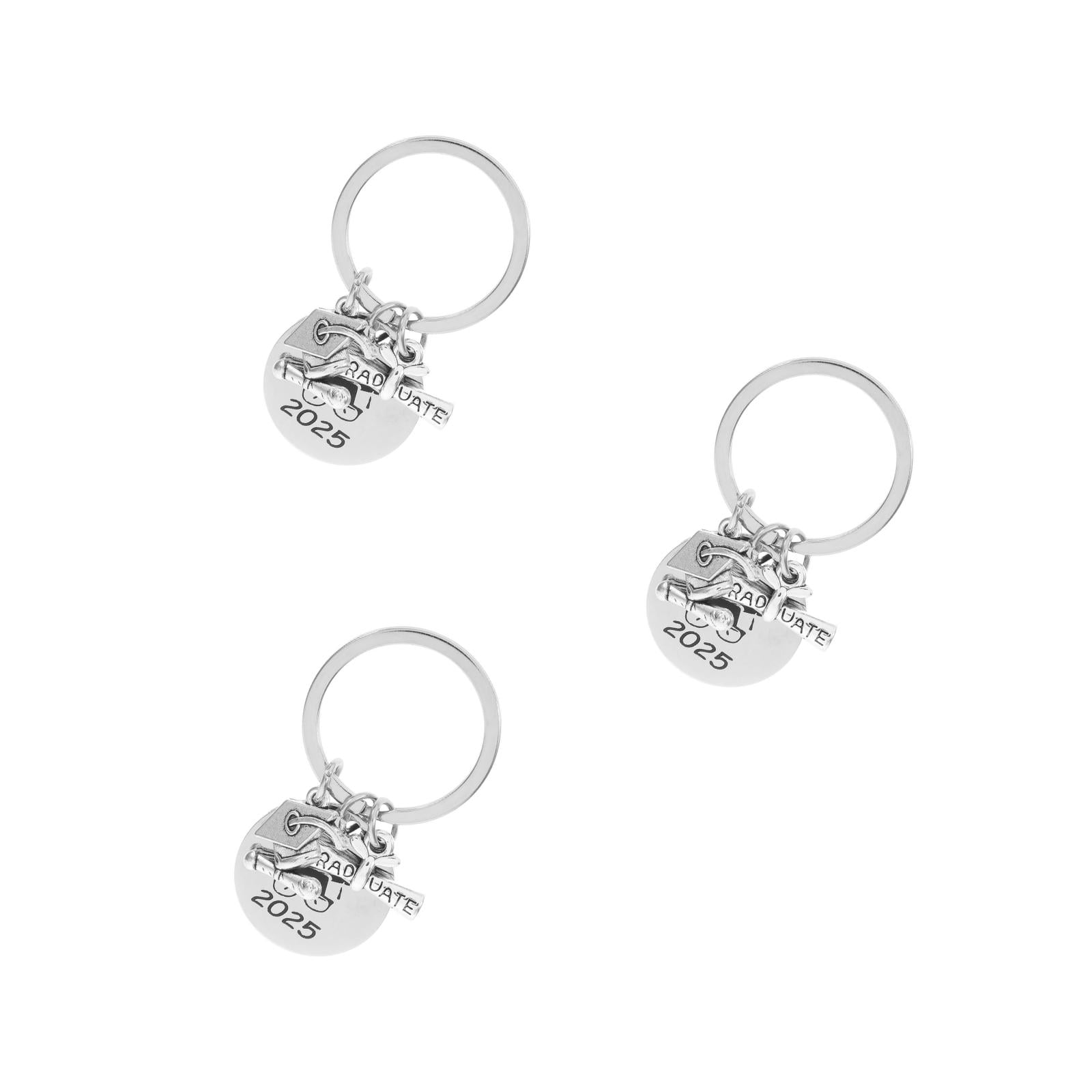3pcs Stainless Steel Graduation Keychain Class of 2025 Diploma ...