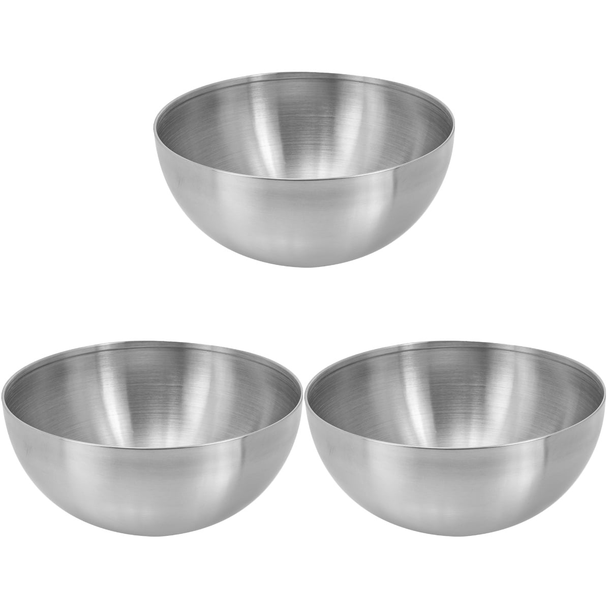 3pcs Stainless Steel Mixing Bowl Metal Salad Bowl Deepen Food Bowl ...