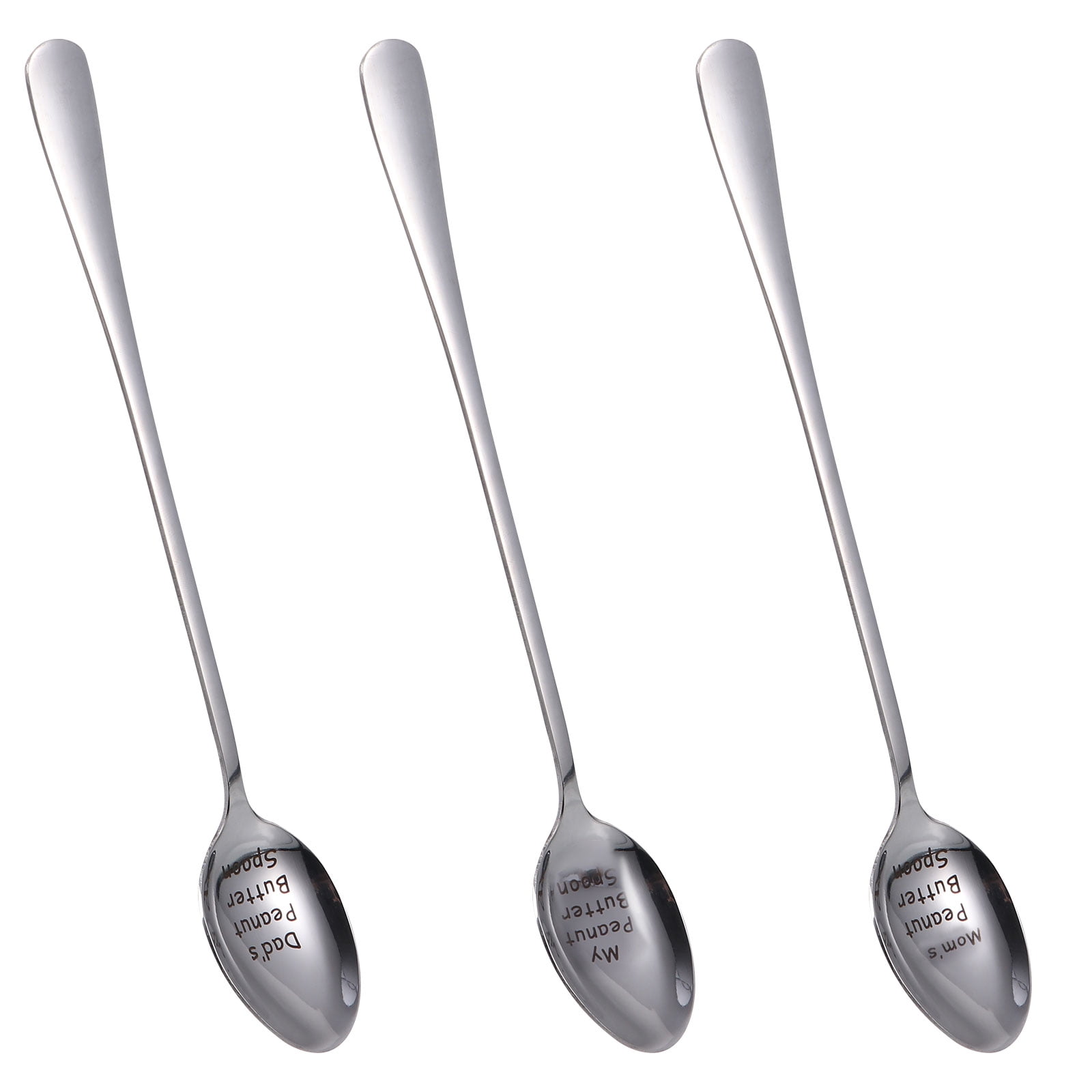 3pcs Stainless Steel Peanut Butter Spoons Dessert Spoons Durable Food ...