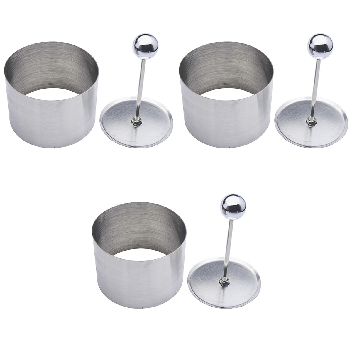 3pcs Stainless Steel Round Cold Dish Mold Creative Dessert Cold Dish ...