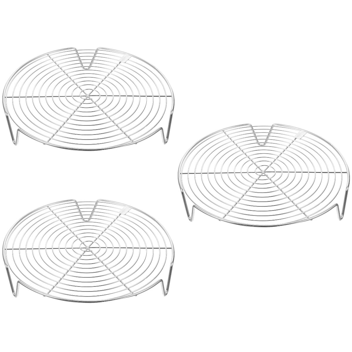 3pcs Stainless Steel Round Steaming Rack Round Cake Cooling Rack Food ...