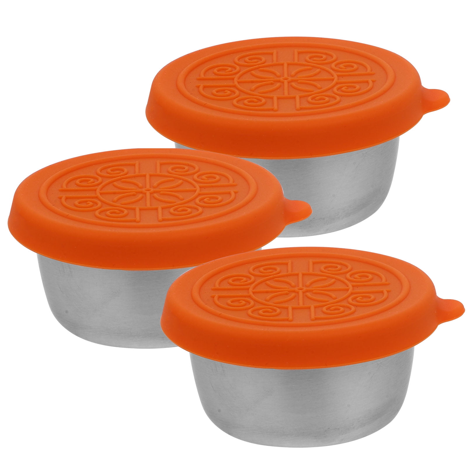 3pcs Stainless Steel Sauce Cups Salad Dressing Cups Condiment ...