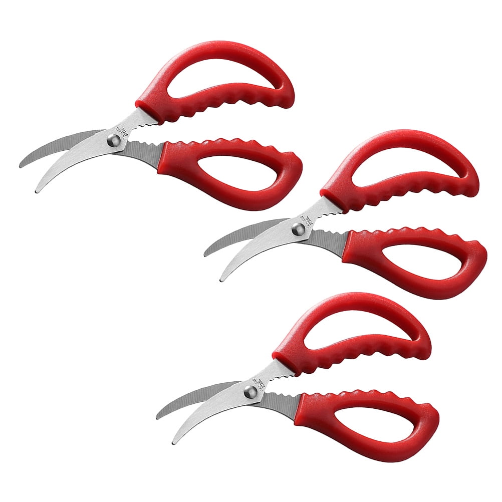 3pcs Stainless Steel Scissors Shrimp Kitchen Shears Multifunctional ...