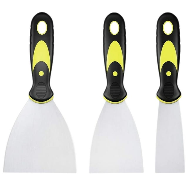 3pcs Stainless Steel Scrapers Floor Scraper Paint Scraper Kitchen Stove ...