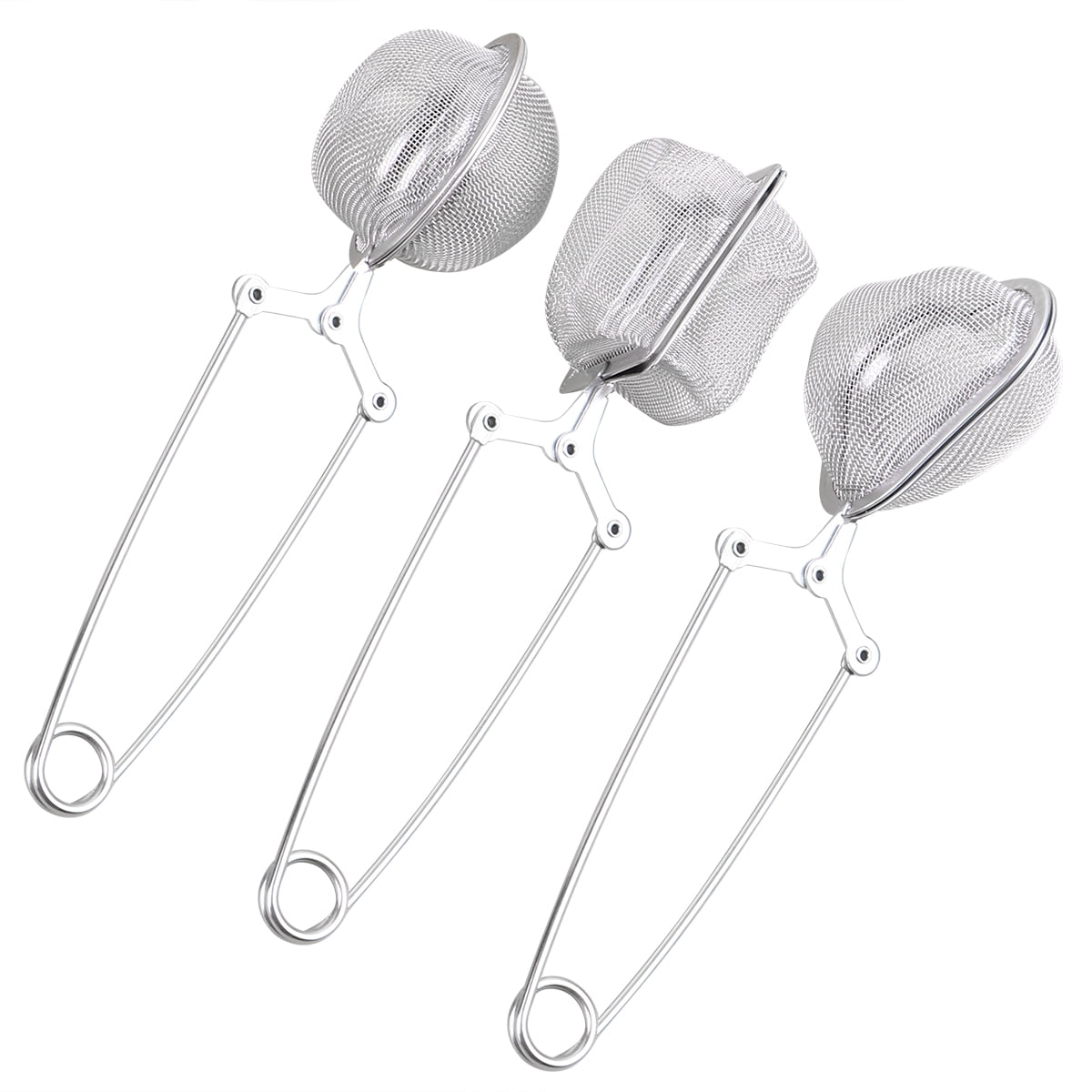 3pcs Stainless -Shaped Tea Strainers with Handle, Square Mesh Filter ...