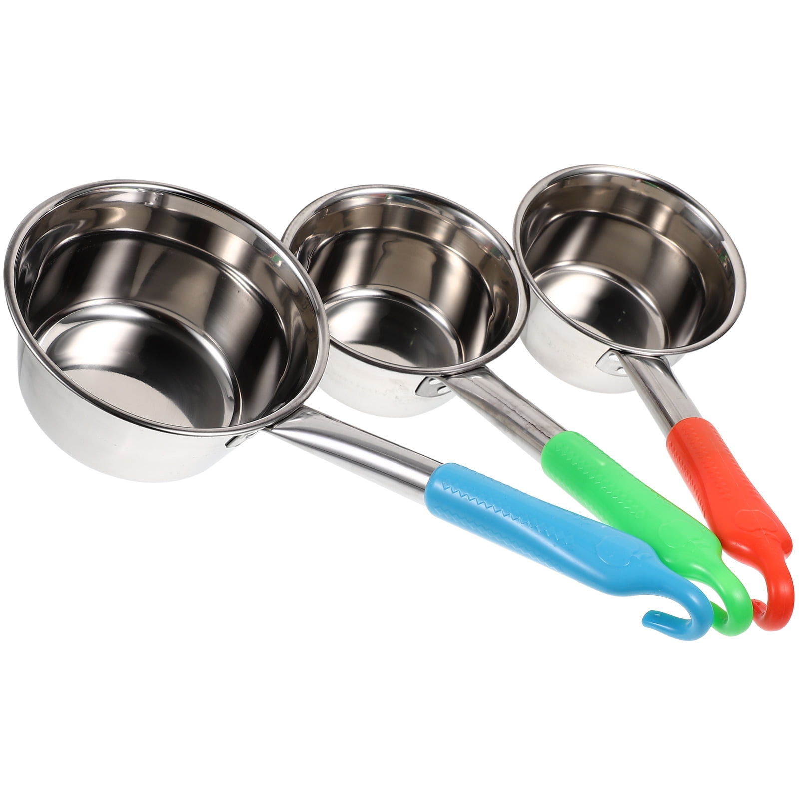 TABLZONE 3Pcs Assorted Color Stainless Steel Ladle for Home Kitchen Use ...