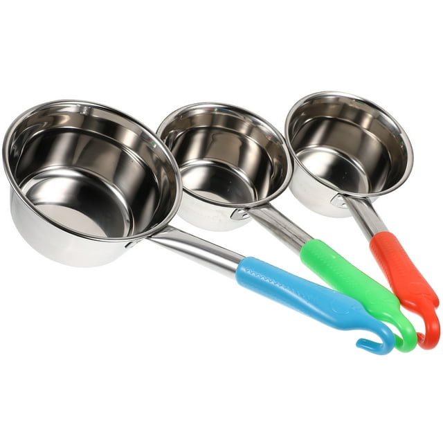 3pcs Stainless Steel Water Ladle With Handle Thickened Water Ladle Long ...