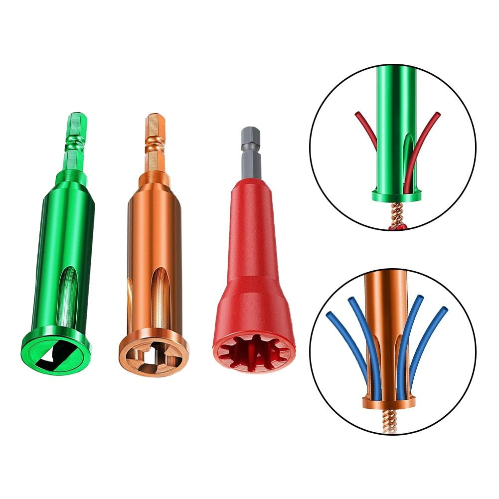 3pcs Steel Wire Twisting Tool 3/5 Way Wire Stripper Tool Wire Stripping ...