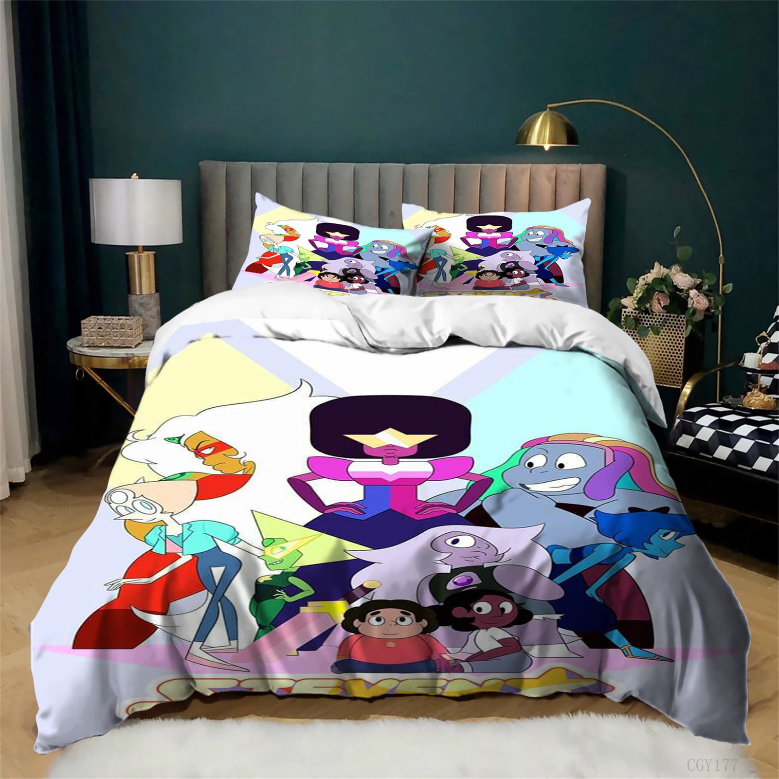 3pcs Steven Universe Duvet Cover Set Ultra Soft Lightweight Bedding Set ...