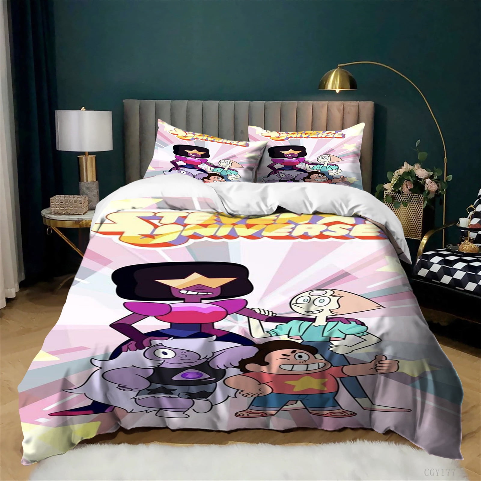 3pcs Steven Universe Duvet Cover Set Ultra Soft Lightweight Bedding Set ...