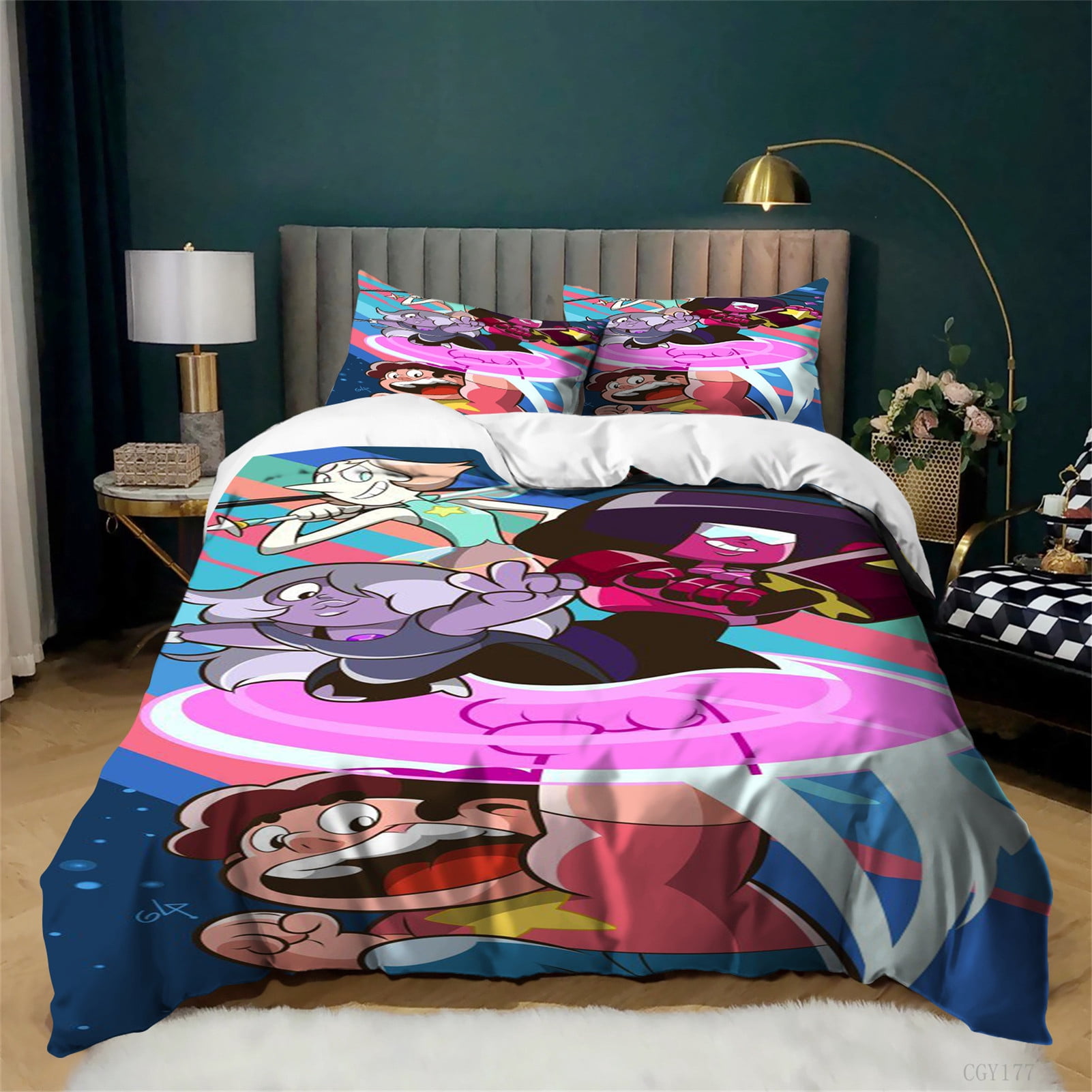 3pcs Steven Universe Duvet Cover Set Ultra Soft Lightweight Bedding Set ...