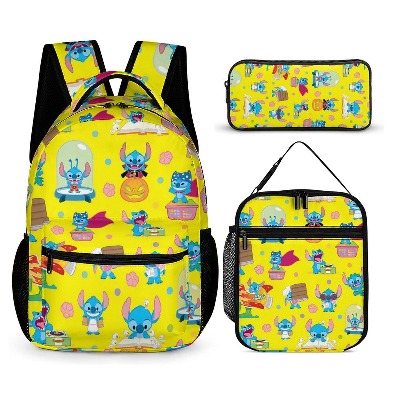 3pcs Sti'tch Backpack Set, Multi-functional Laptop Bag 17in Water ...