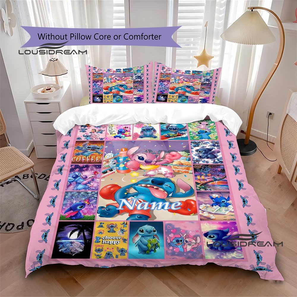 3pcs Stitch Children's cartoon animation character pattern bedding set ...