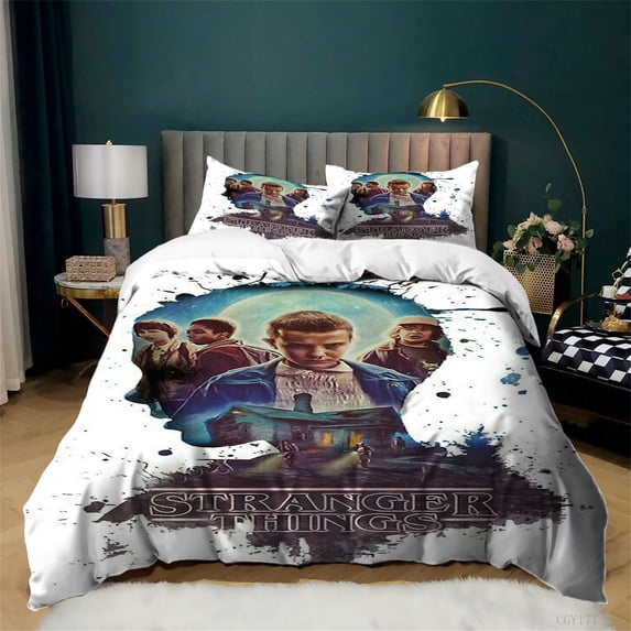 3pcs Stranger TV Things Bedding Set Soft Breathable Quilt Cover ...