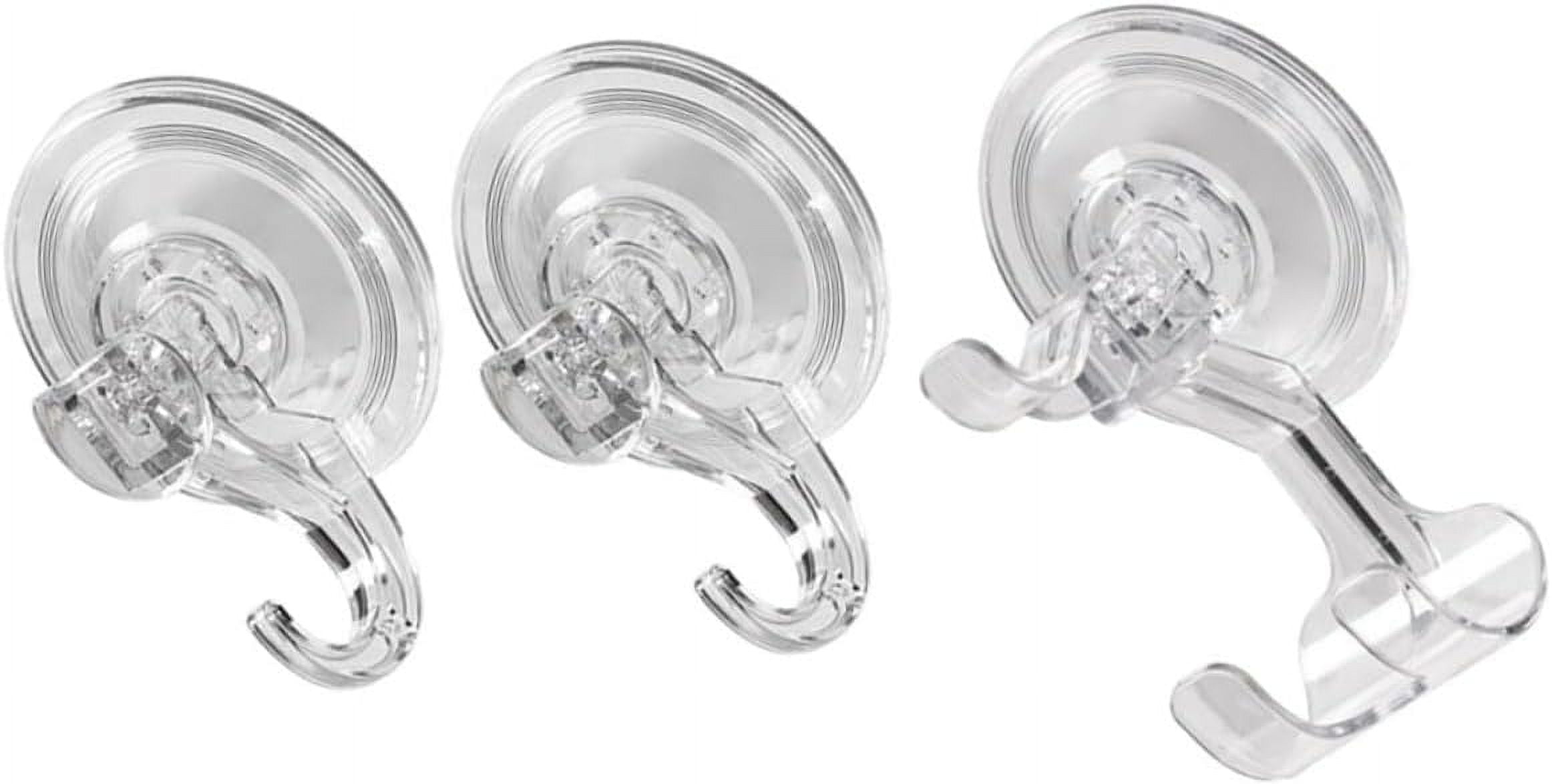 3pcs Suction Cup Hook Wall Mounted Towel Rack Utensil Hanger Clear ...