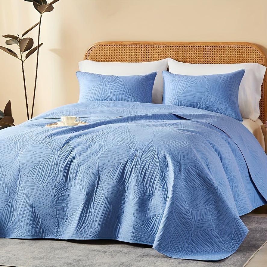 3pcs Summer Quilt Set - Lightweight Microfiber Bedspread with Coin ...
