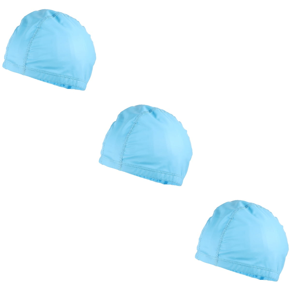 3pcs Swimming Hat for Long Hair PU Swim Cap Women Men Swim Cap Long ...