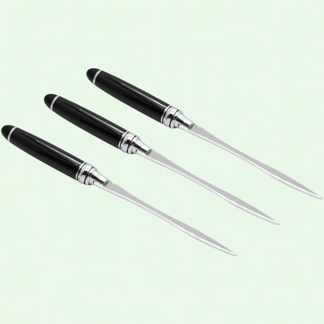 3pcs Sword Letter Opener, Metal Letter Slitter with Black Envelope ...