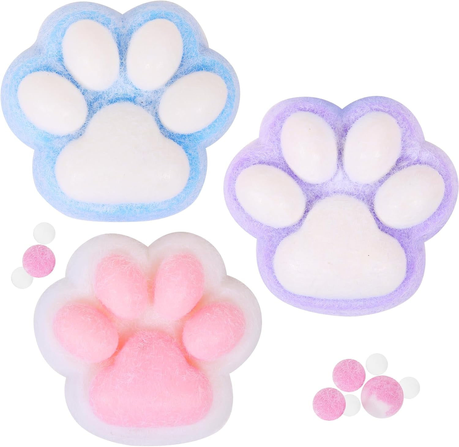 3pcs Taba Squeeze Cat Paw Squishy Toys, 5 in Big Cute Kawaii fufu ...