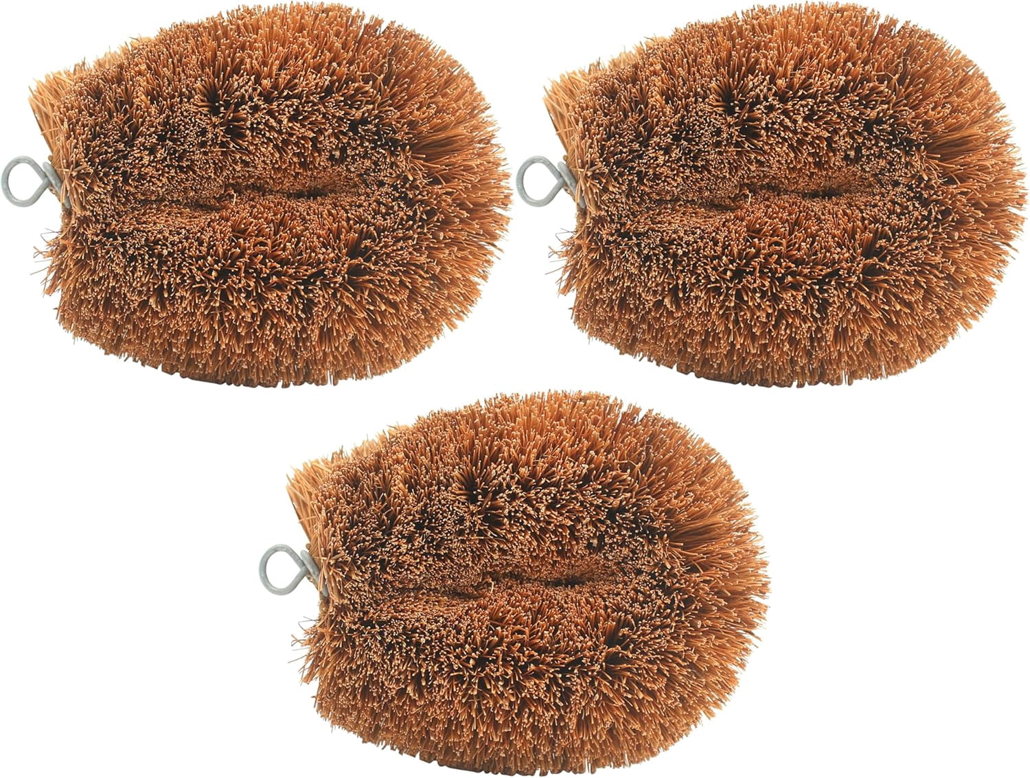 3pcs Tawashi Vegetable Scrub Brush, Coir 100% Natural Coconut Scrubber ...