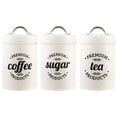 3pcs Tea Coffee Sugar Canisters Set Airtight Kitchen Storage Jars ...