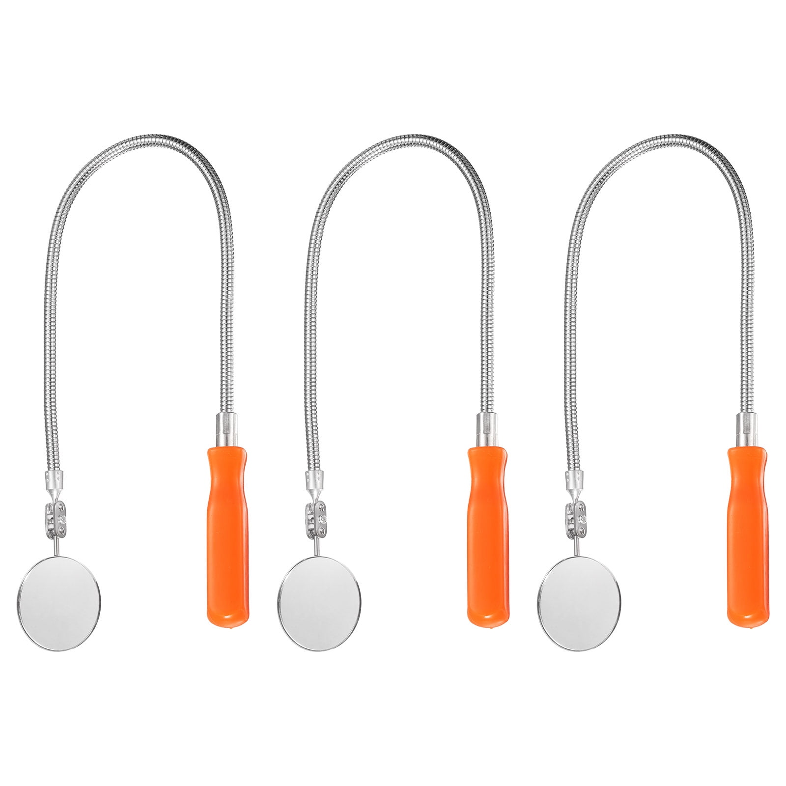 3pcs Telescoping Inspection Mirror 2" Round 23.8" 360 Degree Stainless ...