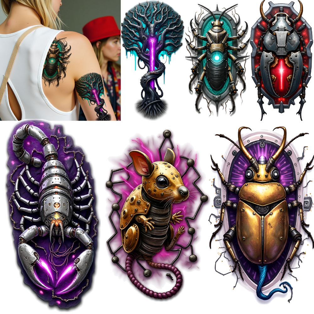 3pcs Temporary Tattoo Stickers Waterproof Long Lasting Body Stickers ...