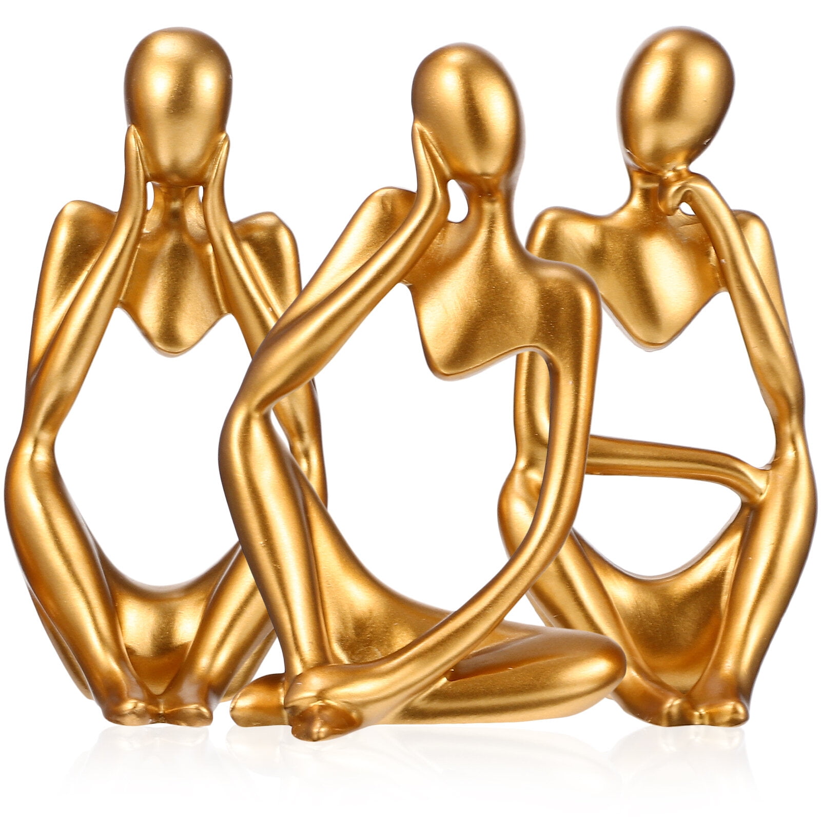 3pcs Thinker Statue Abstract Art Sculpture Table Centerpieces for ...